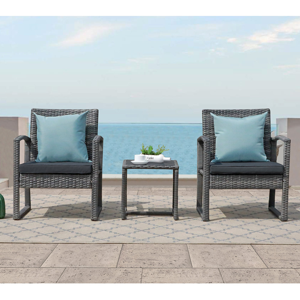 Ebern Designs Ables Square 2 - Person 15.8" Long Bistro Set with ...