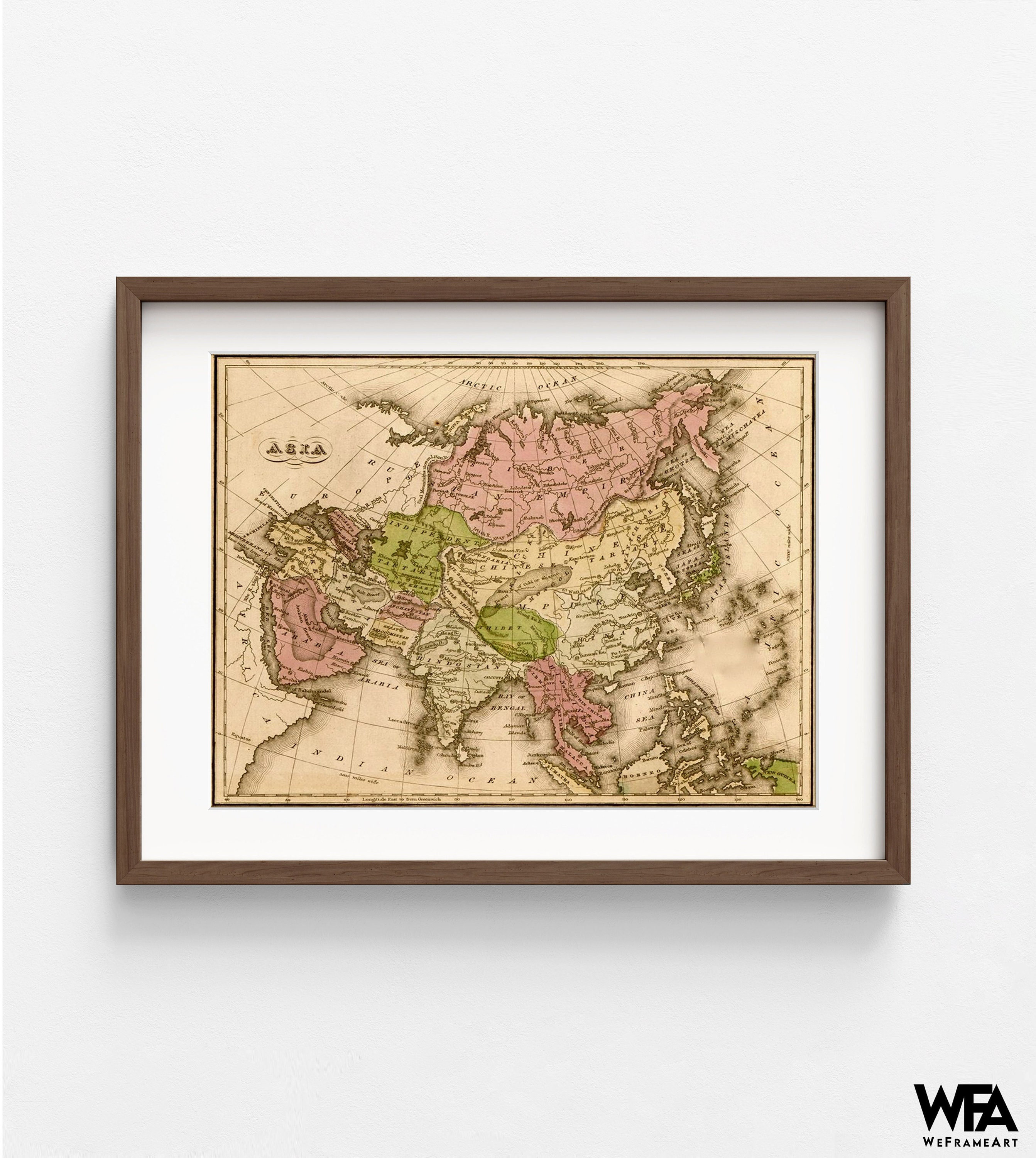 WeFrameArt Asia 1835, Asian Inspired Decor, Vintage Asian Decor Poster ...