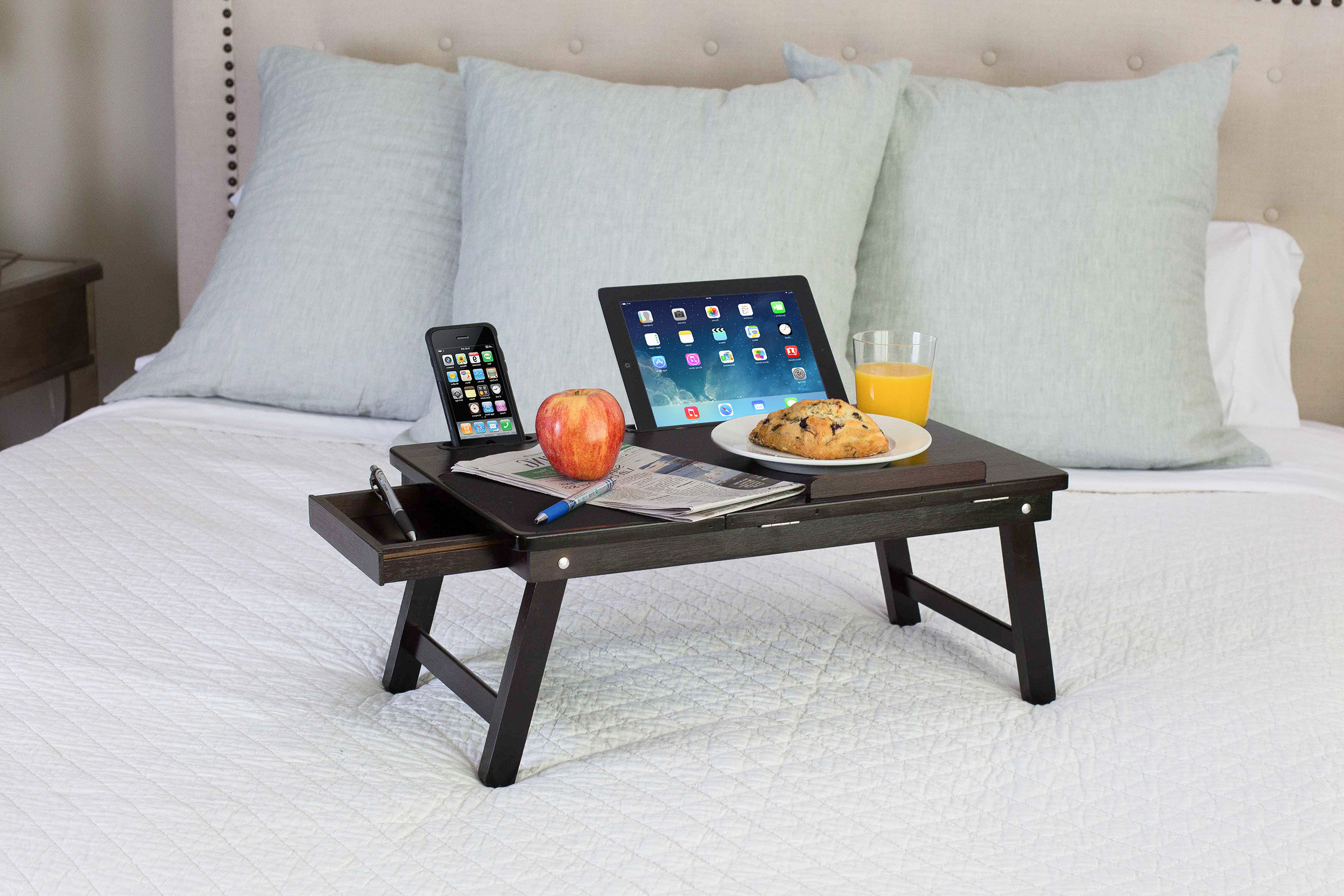 Sofia + Sam Multi Tasking Laptop Bed Tray - Supports Laptops Up To 18 ...