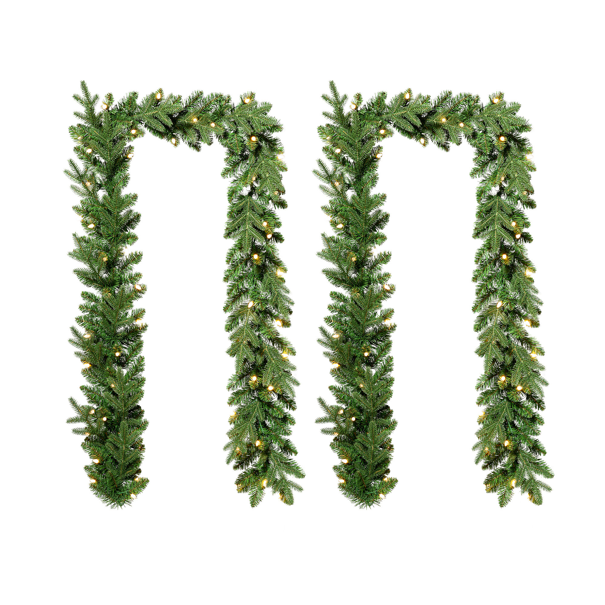 Primrue 9Ft Pre-Lit Artificial Christmas Garland with Strawberry LED ...