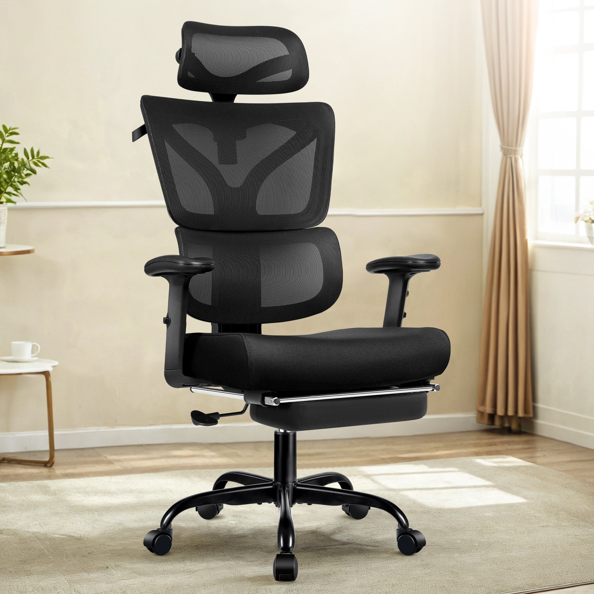 Inbox Zero Home Office Ergonomic Mesh Task Chair with Headrest and ...