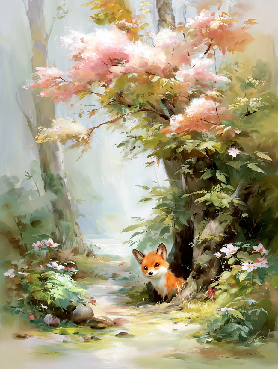 Lark Manor™ Forest Peeks: Fox in Bloom | Wayfair