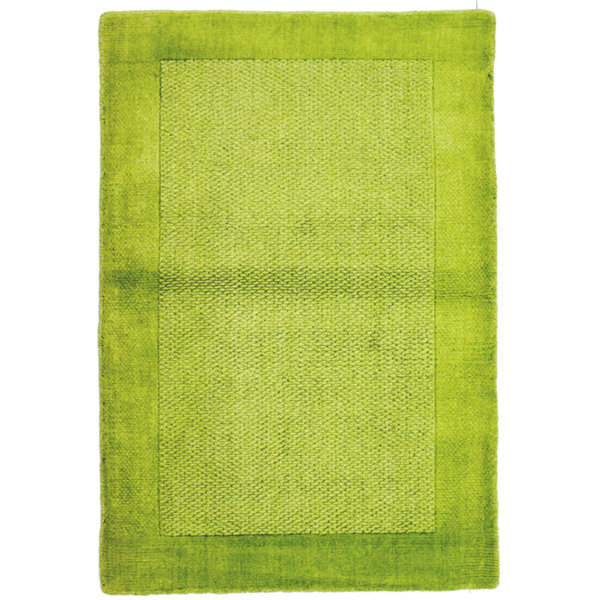 Ebern Designs Minnie Hand Knotted Wool Green Outdoor Rug | Wayfair.co.uk