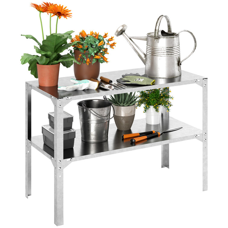 17 Stories Galvanised Steel Potting Bench | Wayfair.co.uk