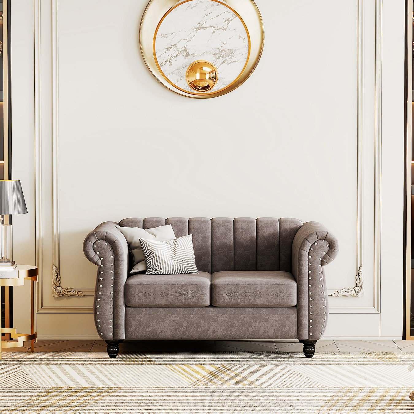 House of Hampton Modern Sofa, Living Room Couch, Dutch Fluff ...