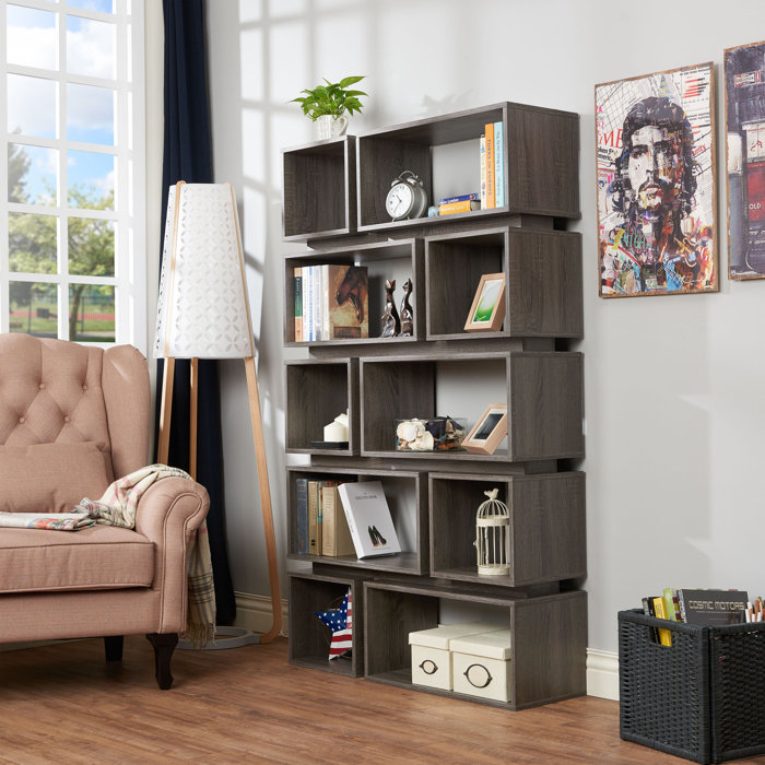 Wrought Studio Wilmette Geometric Bookcase & Reviews | Wayfair