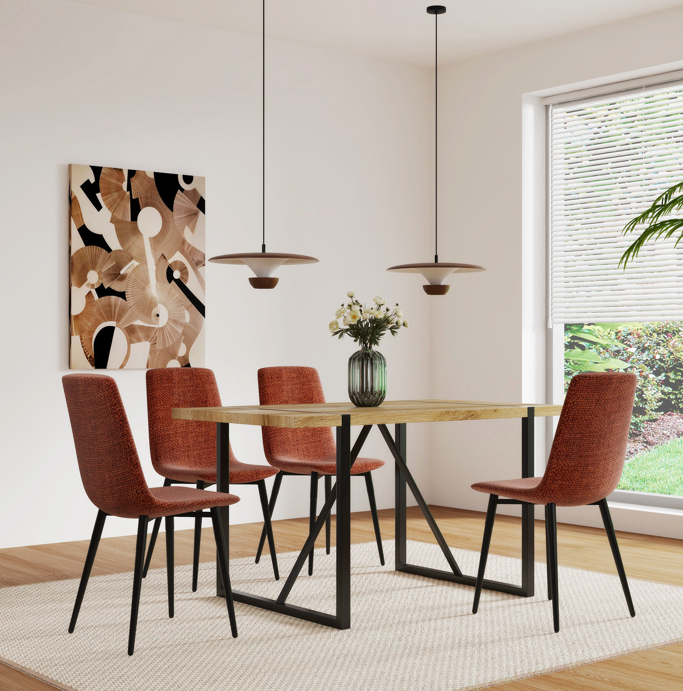 Latitude Run® Avalyne Rectangular 31.49'' L x 55.09'' W Dining Set ...