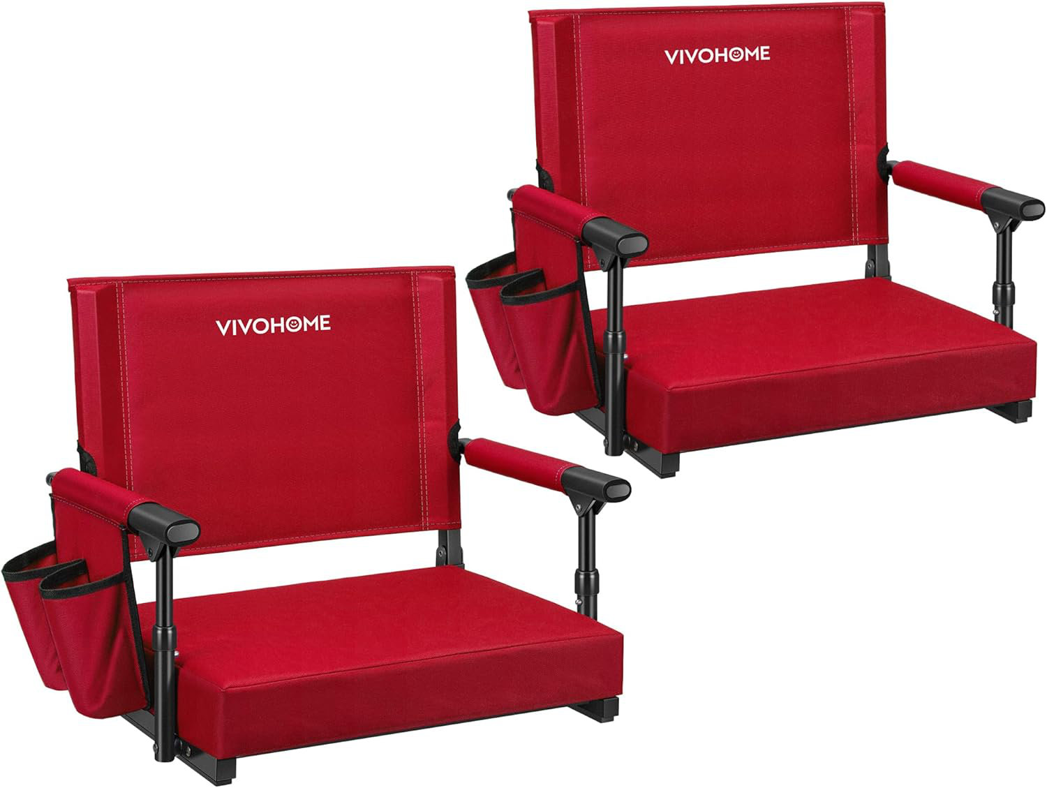 Arlmont & Co. 2-pack Portable Stadium Seats With Back Support And ...
