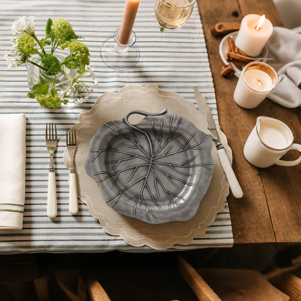 Winston Porter Aluminum Leaf Tray/Platter | Wayfair