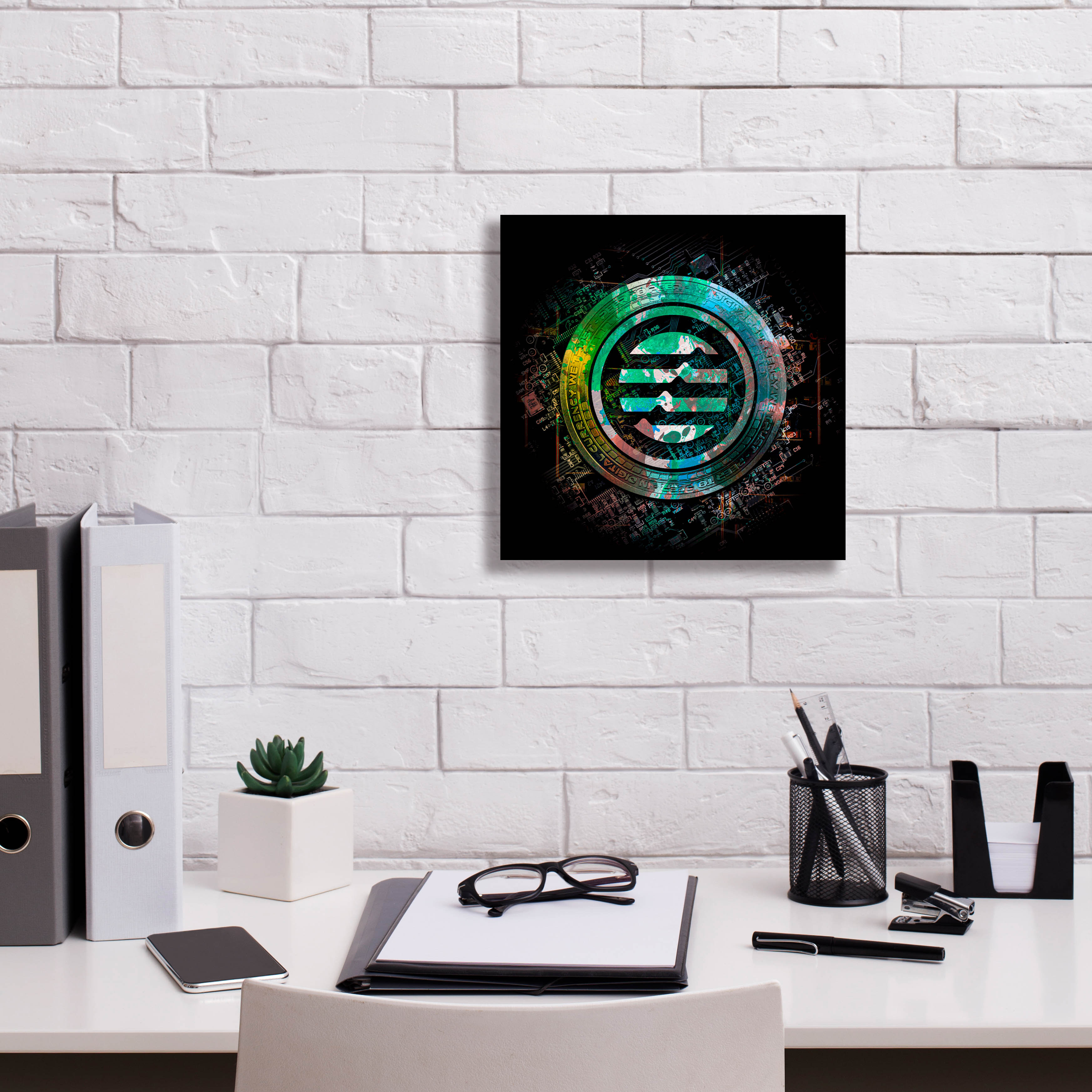 Ebern Designs 'Aptos Crypto Power' by Epic Portfolio Canvas Wall Art ...