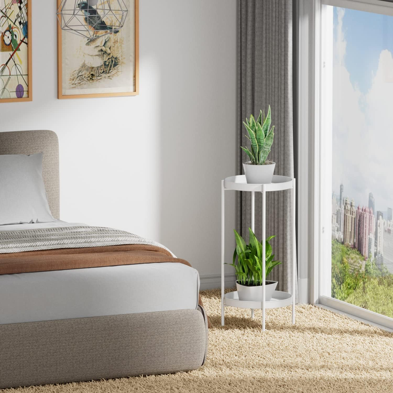 Latitude Run® Plant Stand Indoor Outdoor - Metal Flower Pot Holder ...