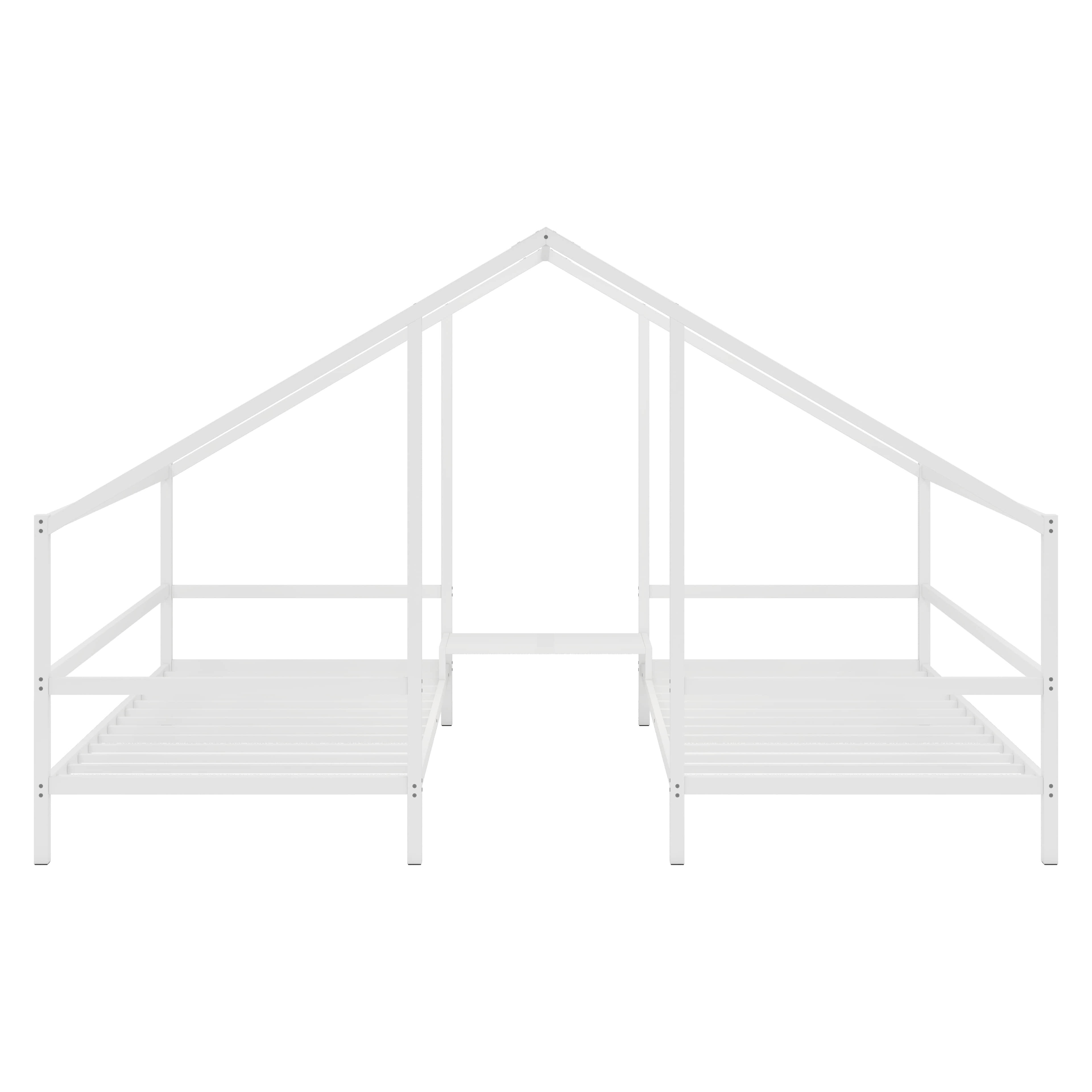 Harper Orchard Twin-Sized Triangular Metal Beds Shaped Like A House ...