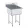 VEVOR 27'' L x 24'' W Silver Free Standing Service Sink with Faucet ...