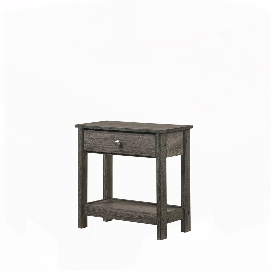 JINMANNING 1pc Rustic Grey Nightstand | Wayfair
