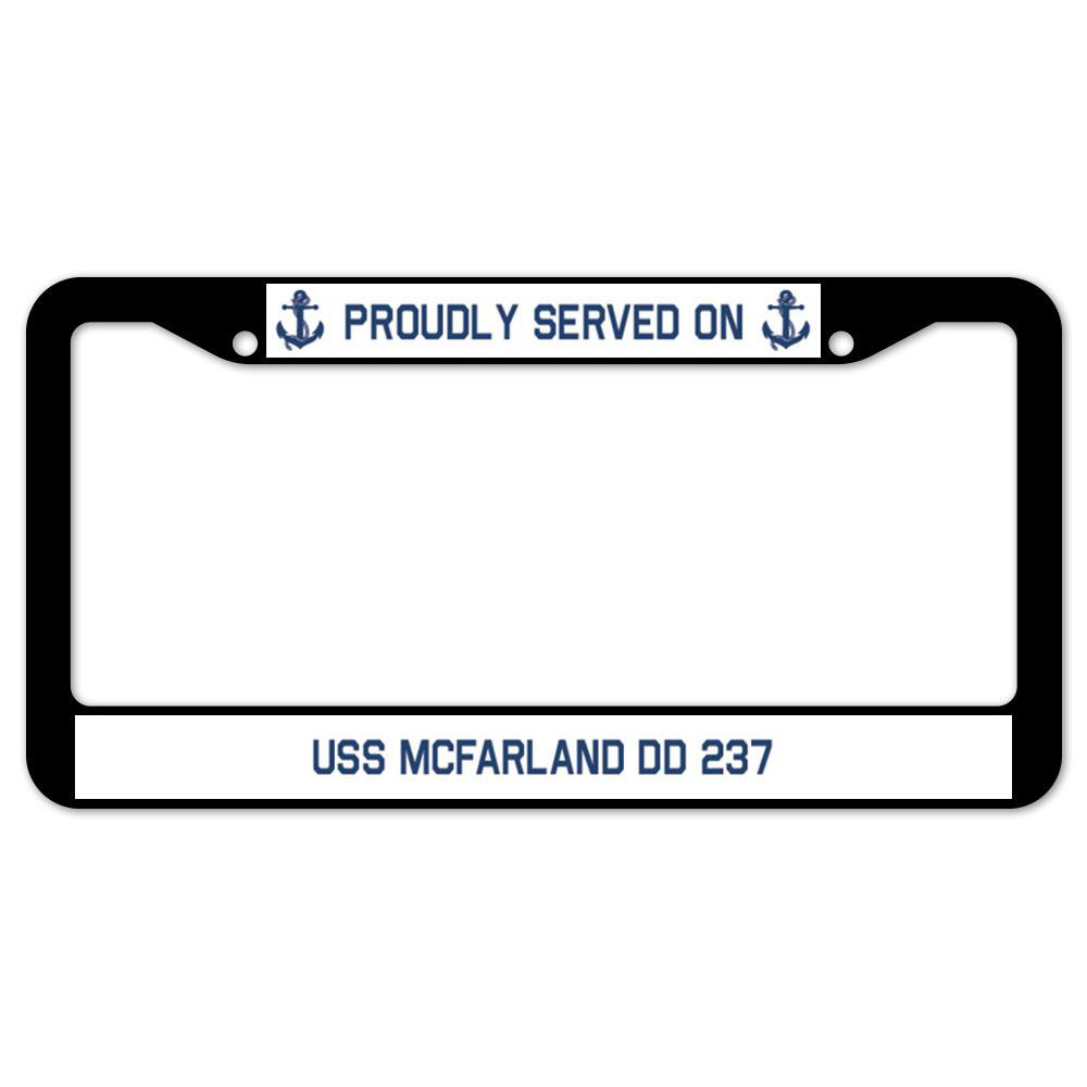 SignMission Proudly Served on USS MCFARLAND DD 237 Plate Frame | Wayfair