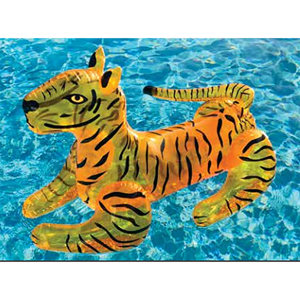 Swimline Giant 73" Long Wild Tiger Inflatable Ride On Swimming Pool Toy ...