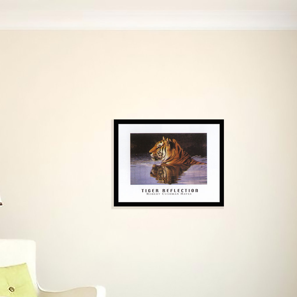 Latitude Run® FRAMED Tiger Reflection By Robert Cushman Hayes 24X18 Art ...