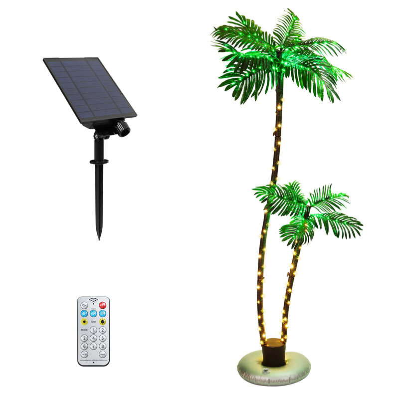 The Holiday Aisle® 72'' Solar LED Lighted Trees & Branches & Reviews ...