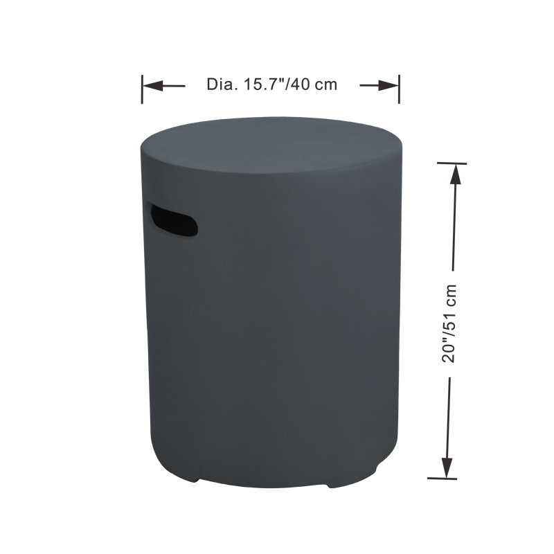 Elementi Dark Grey Round Propane Tank Cover | Wayfair
