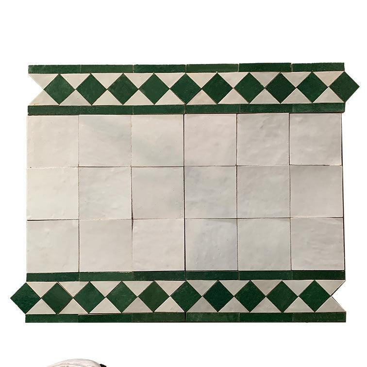 Moroccan Mosaic Tile House Dama 3.75" x 12" Clay Linear Mosaic Wall ...
