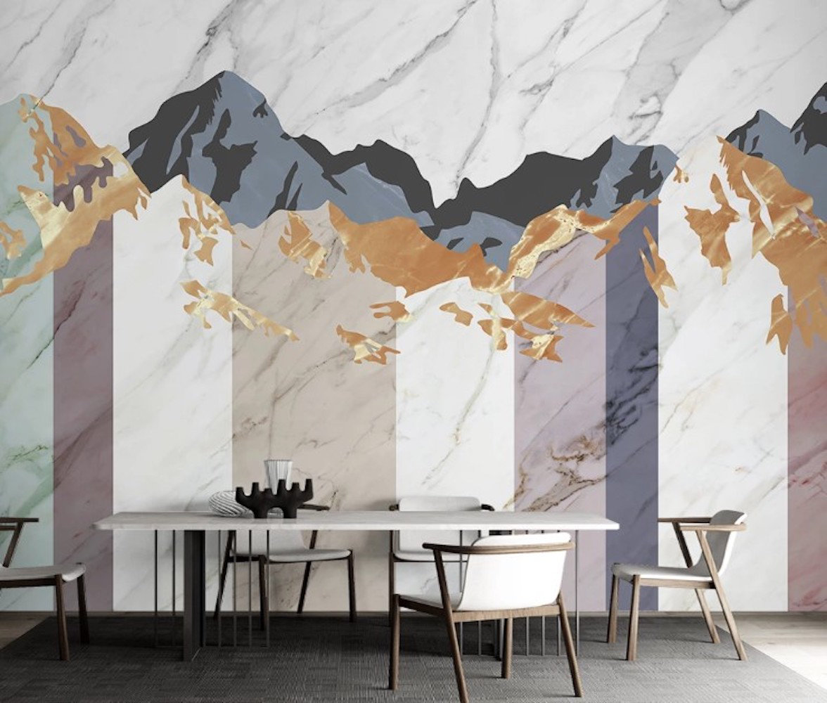 GK Wall Design Mountains Artistic Design Marble Background Scandinavian ...