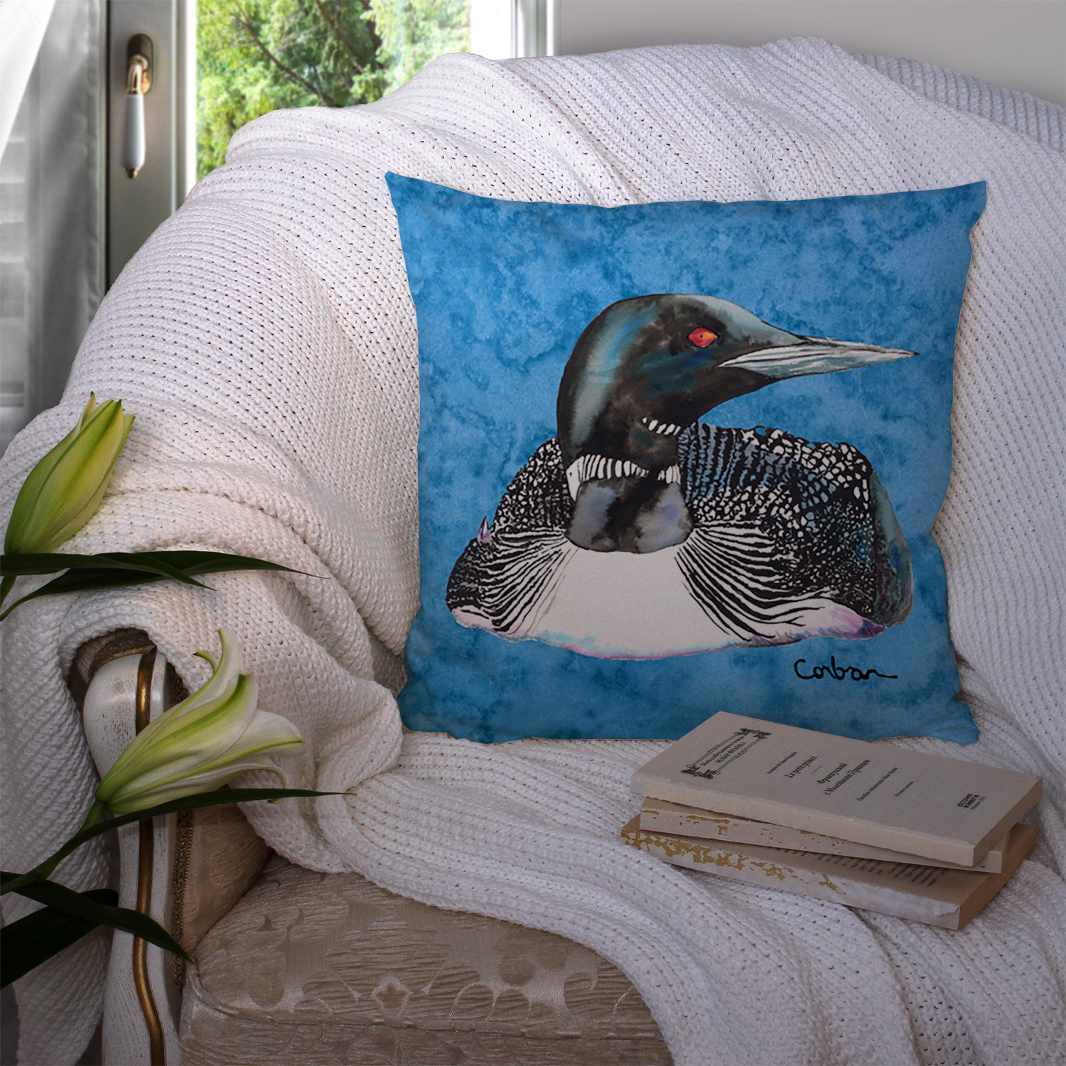 Caroline's Treasures Loon 14" Throw Pillow | Wayfair