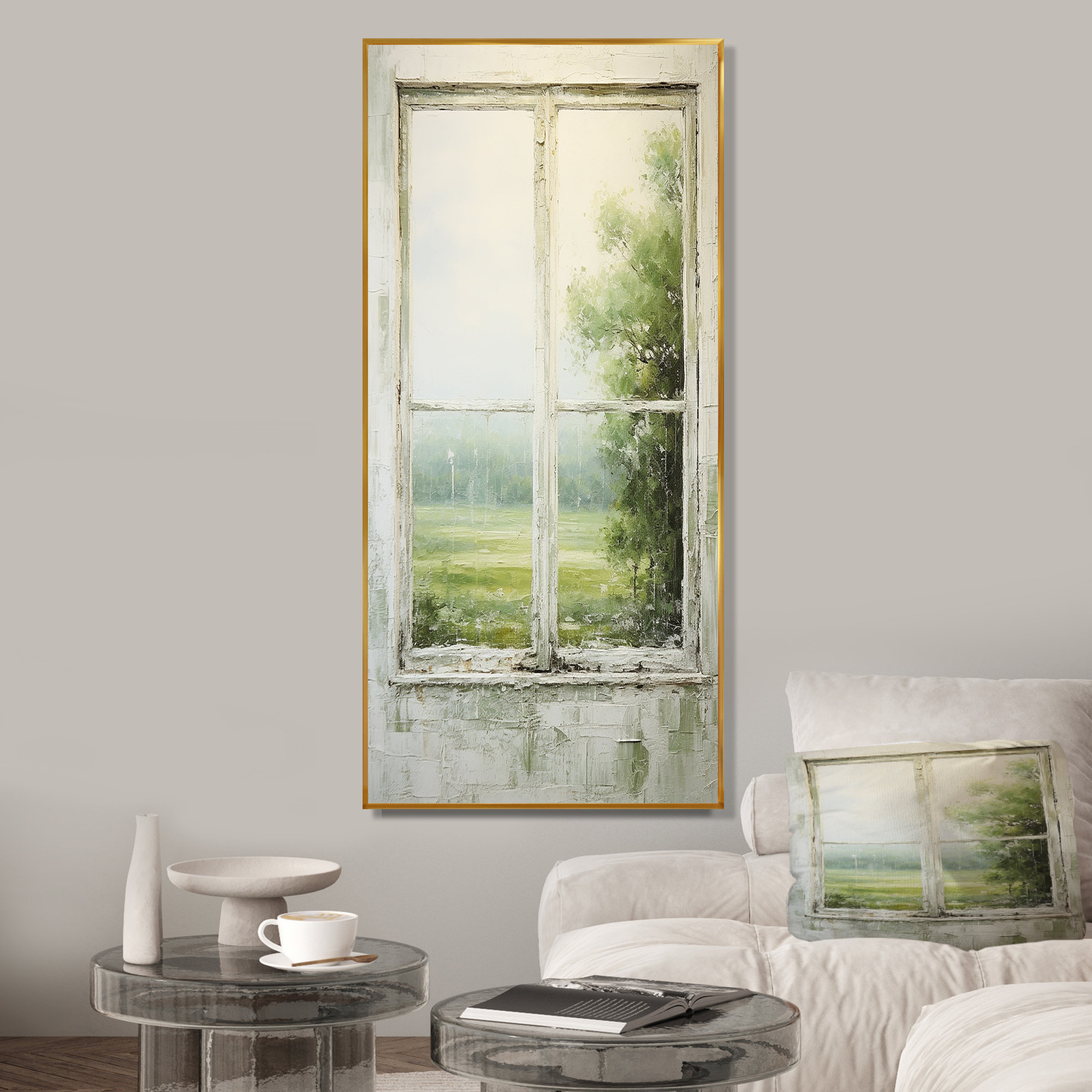 Lark Manor Countryside Calm Farm Windows I - Farmhouse Windows Wall Art ...
