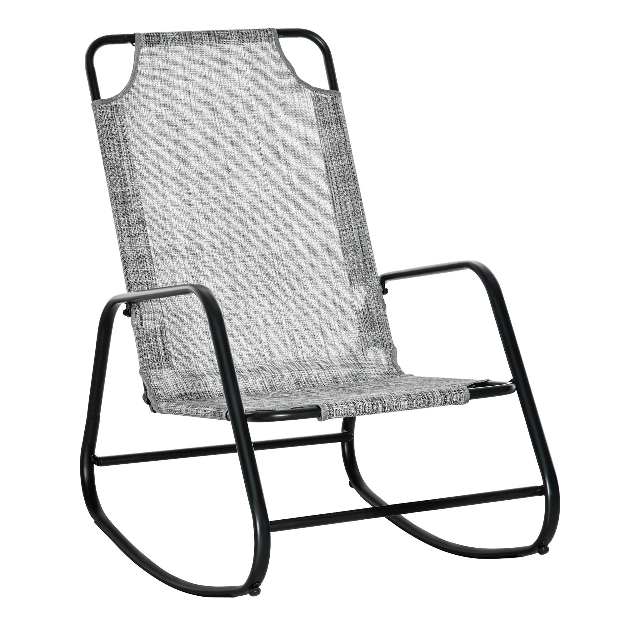 Latitude Run® Outsunny Garden Rocking Chair, Outdoor Indoor Sling ...