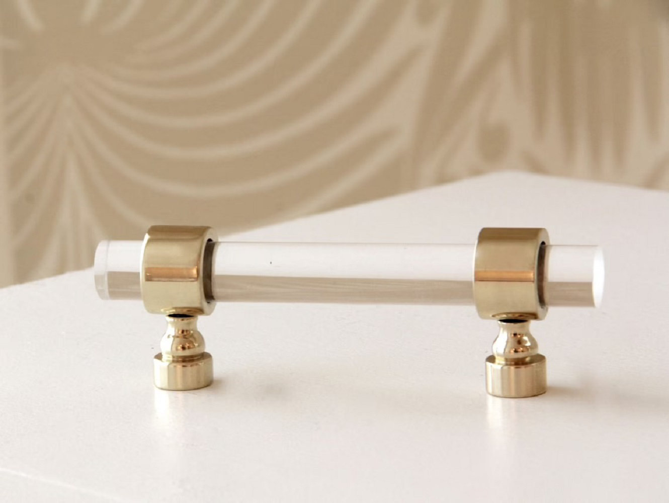 LuxHoldUps Slim Lucite Crown Drawer Pulls - Clear Lucite And Chrome ...