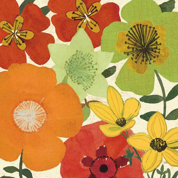 Winston Porter Lauralei Garden Brights I On Canvas by Pela Studio Print ...
