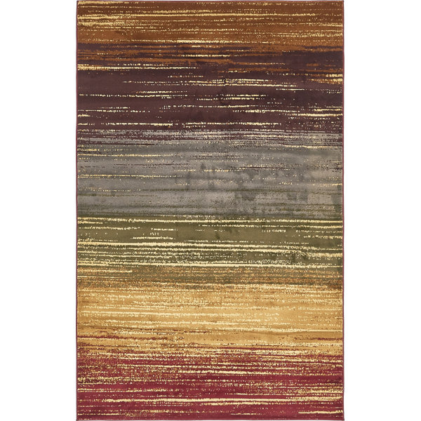 Orren Ellis Ivetta Abstract Beige/Red Area Rug & Reviews | Wayfair