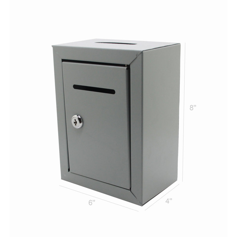 FixtureDisplays Classic Metal Box,Donation Box,Secure Collection Box ...