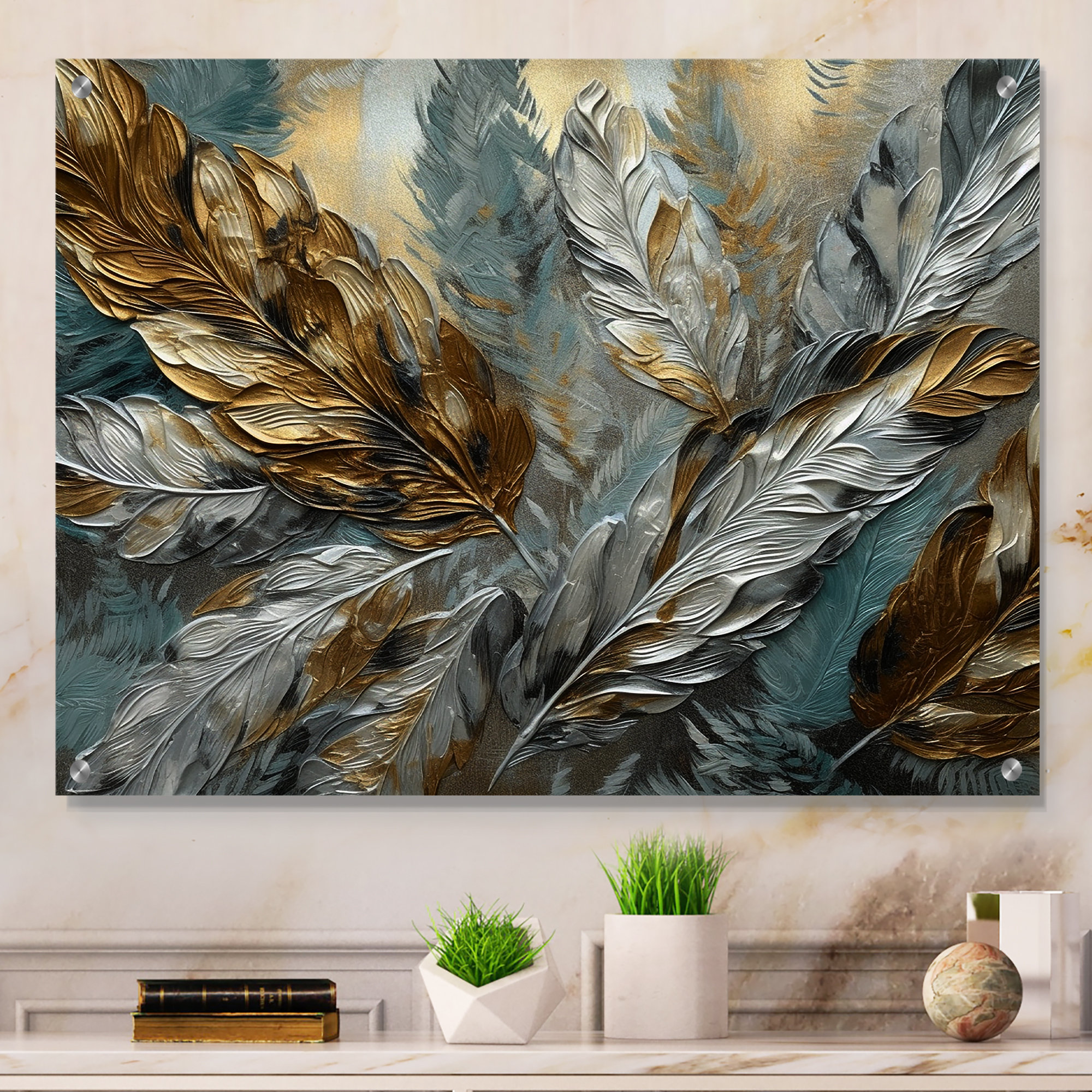 House of Hampton® Silver And Gold Expressions Of Freedom I - Boho ...