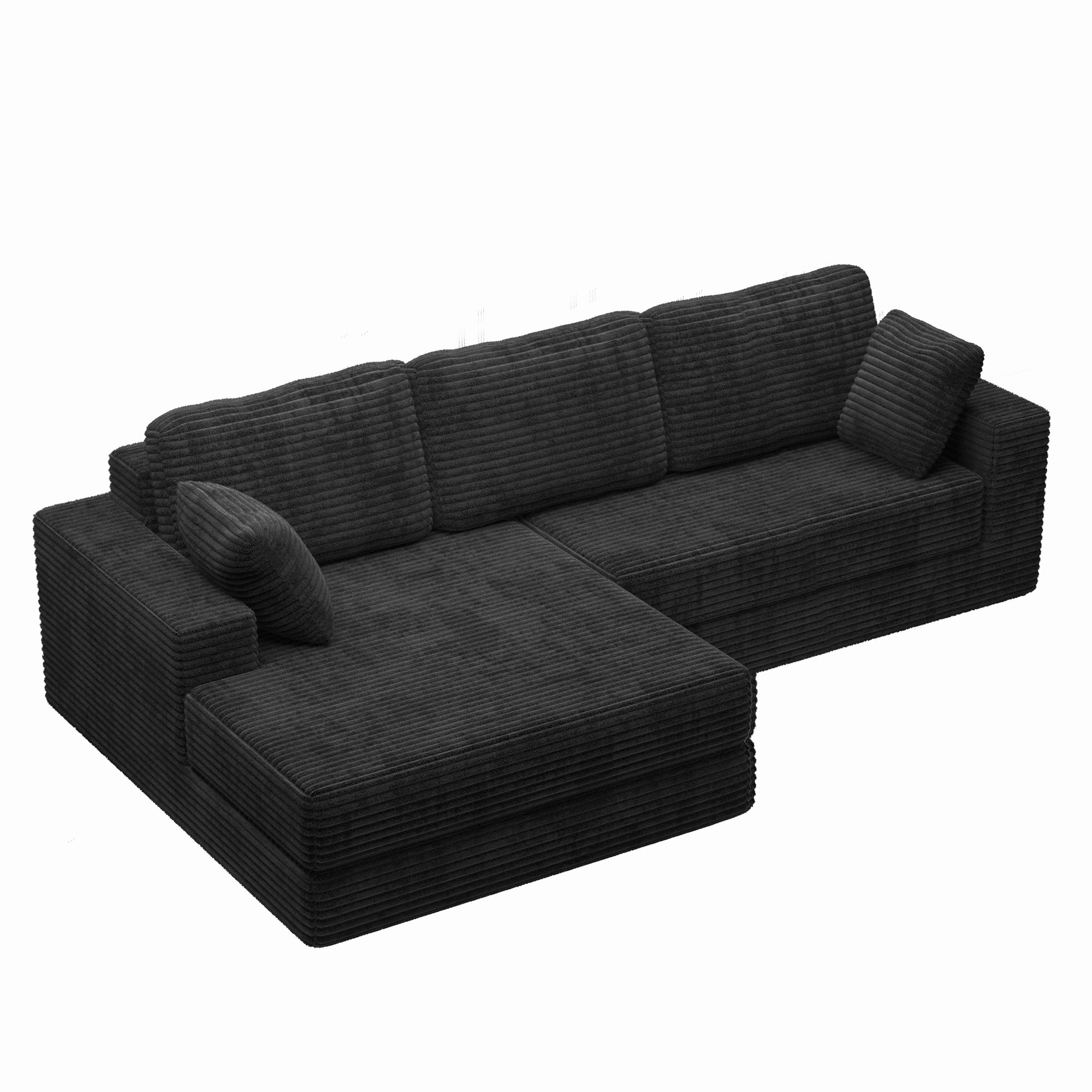 Wrought Studio™ Left sofa seat,L shape Modular Sectional Sofa, Compressed Sectional Sofa Modern ...