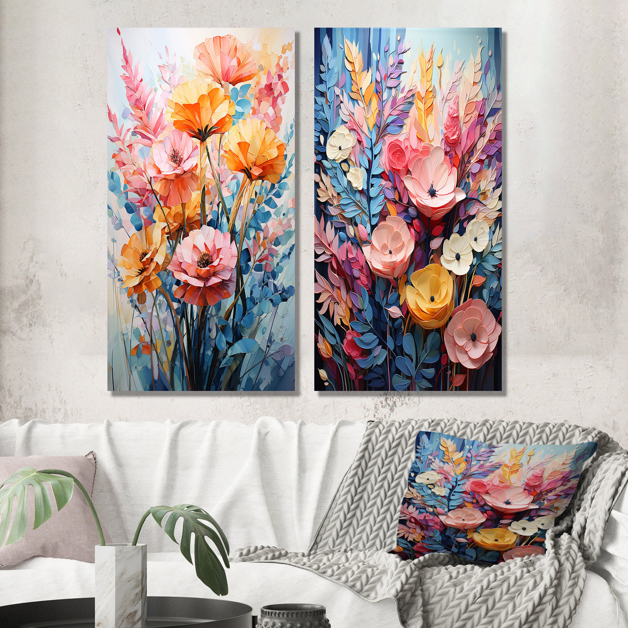 Red Barrel Studio® Multicolored Ferns Collage III " Multicolored Ferns ...