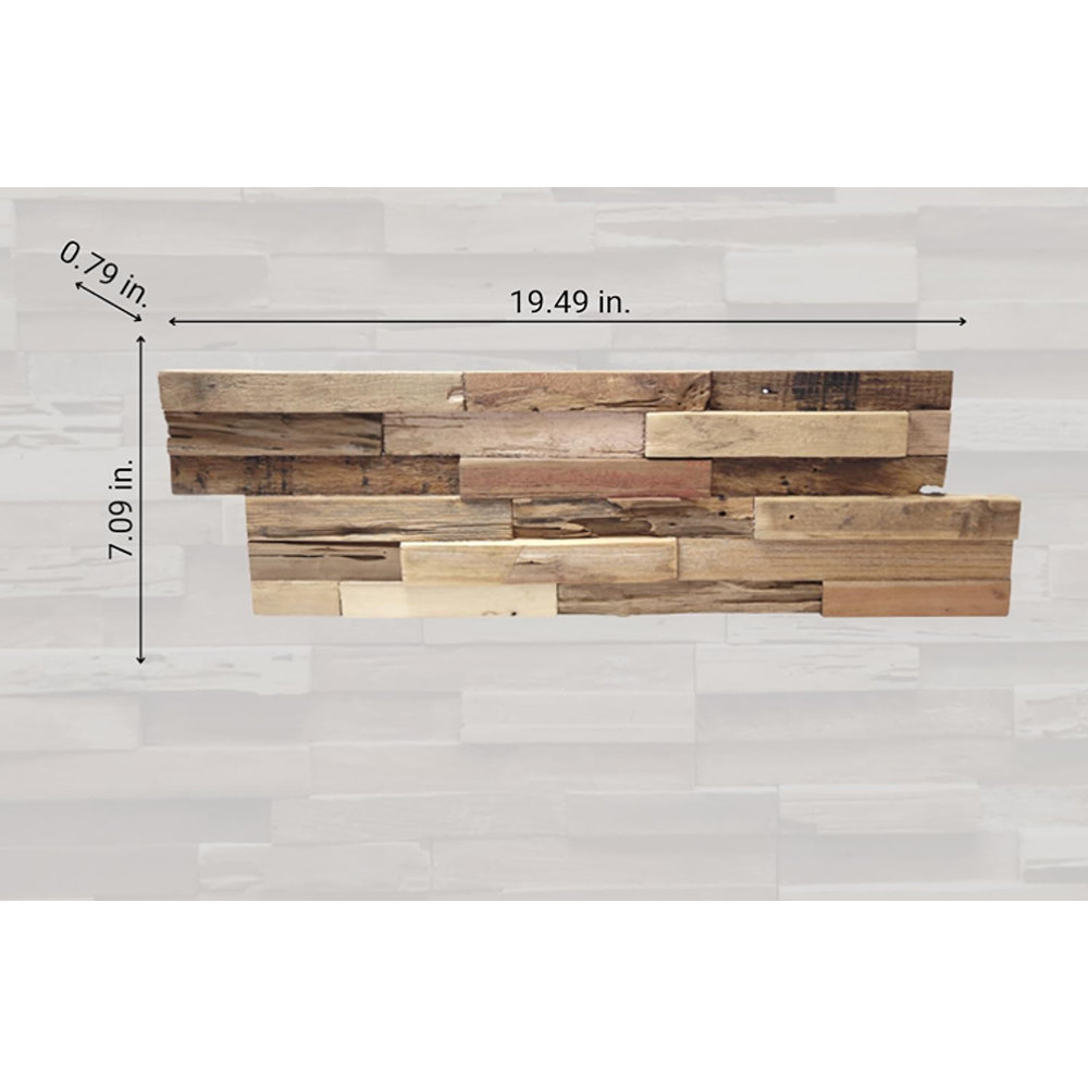MAXAYA 3D Reclaimed Teak Wood Wall Panels - Colorado Ultrawood Wall Cov ...