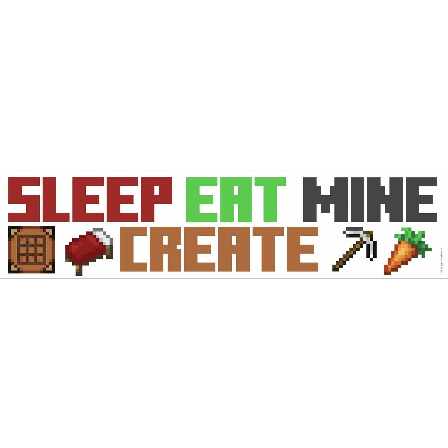 Room Mates Adhésif décoratif Minecraft Eat Sleep Mine et Commentaires ...