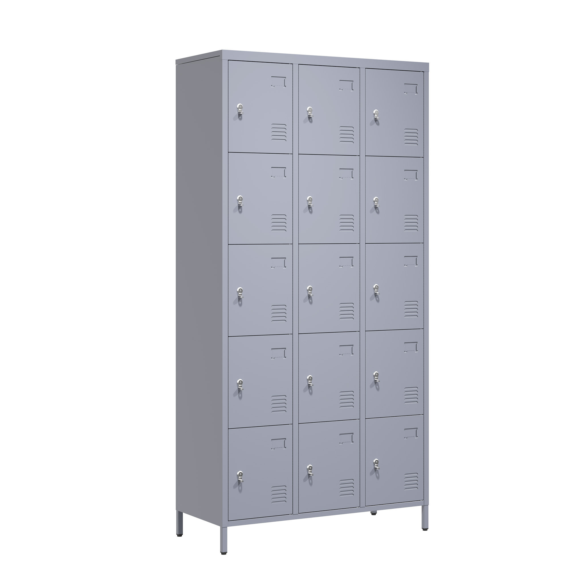 Element Ace 72-Inch Tall Metal Lockers with 15 Doors for Employees ...