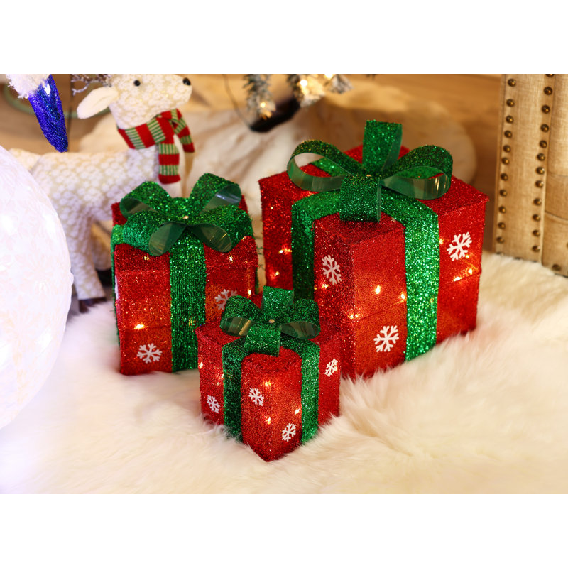 The Holiday Aisle® Gift Boxes Lighted Display & Reviews | Wayfair