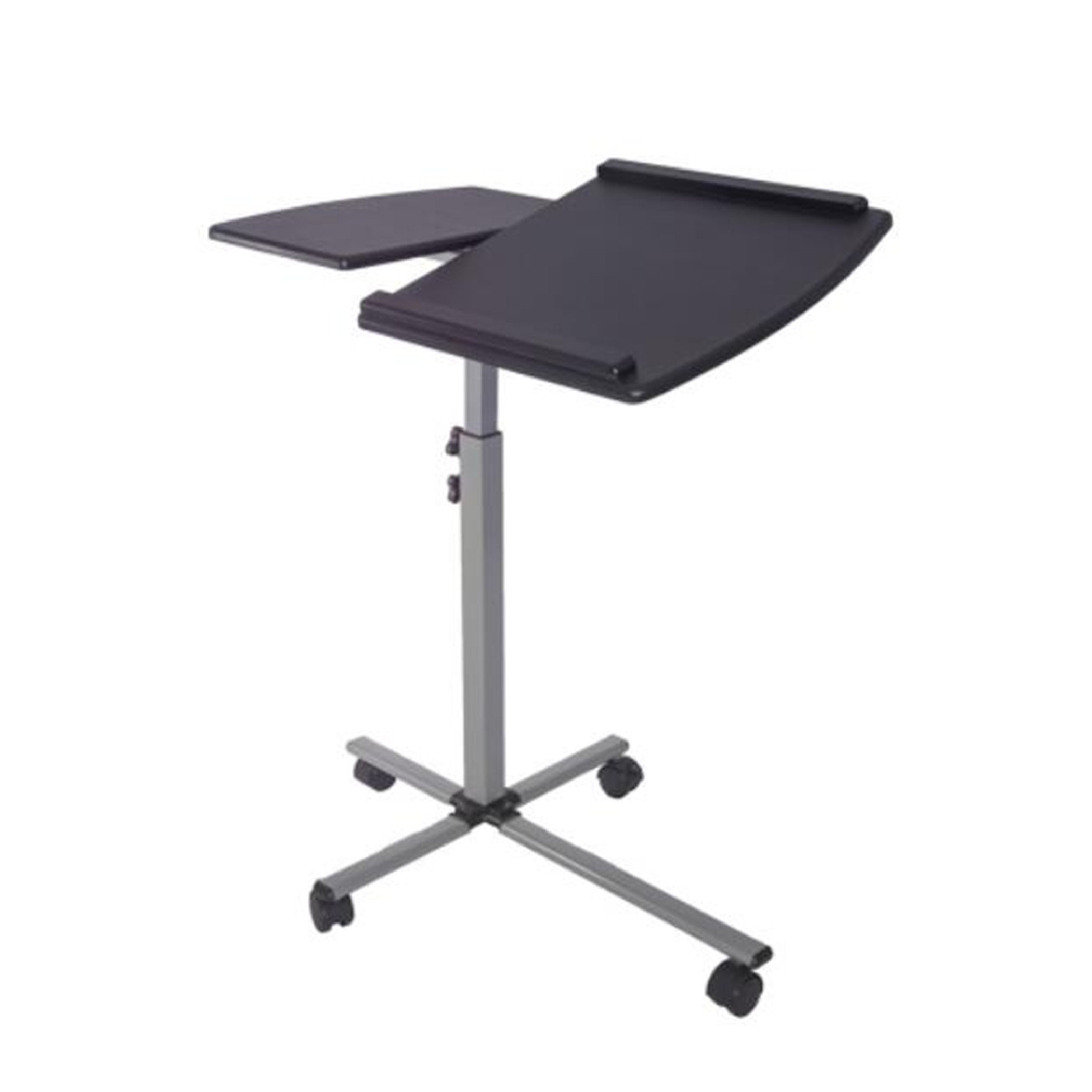 Inbox Zero Aniv Height Adjustable Computer Table with Casters | Wayfair