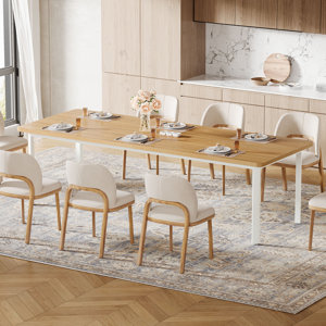 George Oliver 78.74-Inch Extra Long Dining Table for 6 to 8 | Wayfair