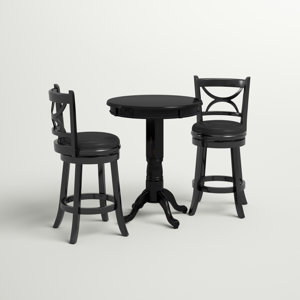 Three Posts™ Adelaida 3 - Piece Pedestal Dining Set & Reviews | Wayfair
