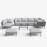 Latitude Run® Latitude Run 11 Pieces Aluminum Patio Furniture Set ...