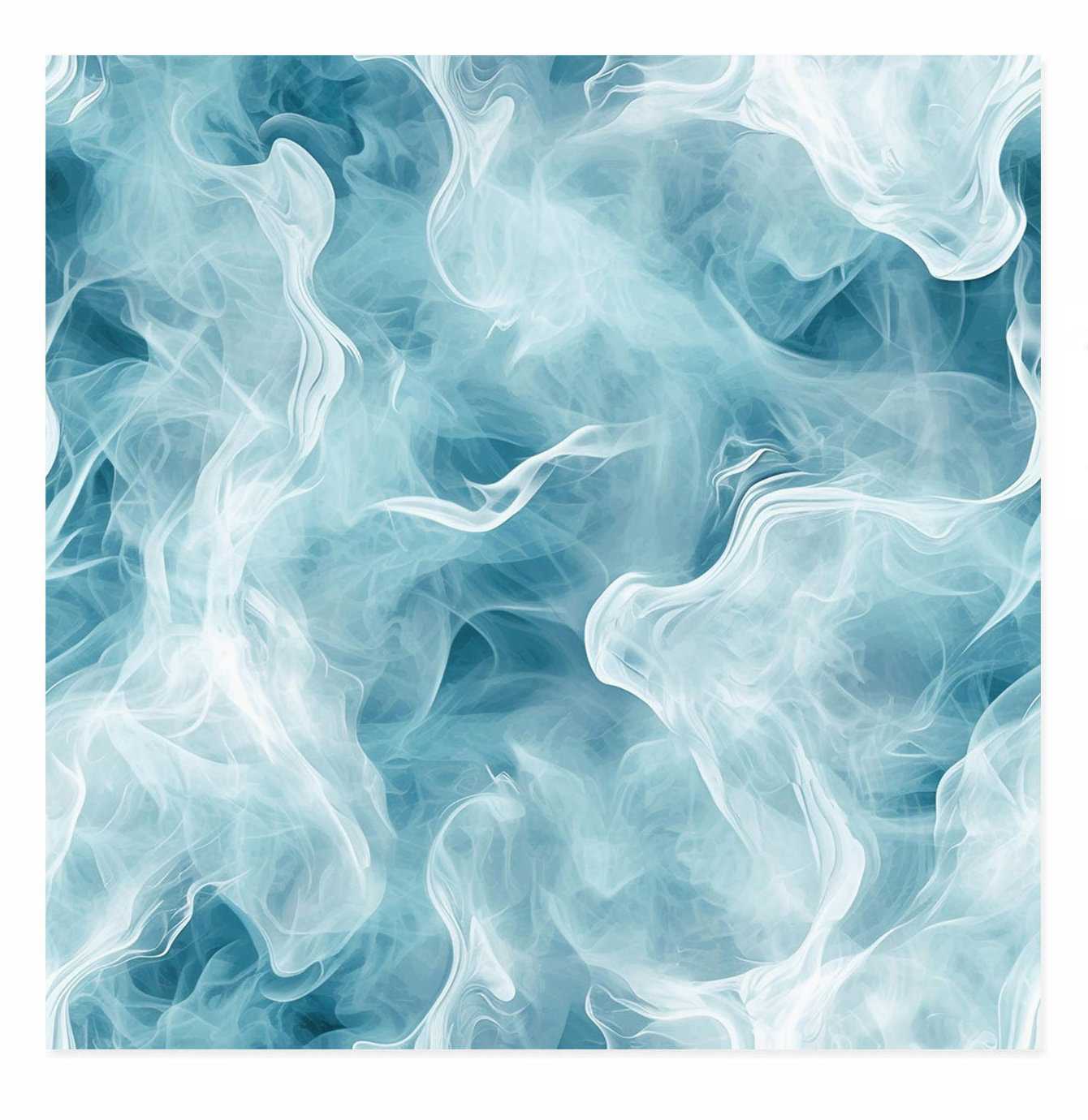 Wrought Studio™ Abstract Blue Myst XIII Modern Unframed Art Print | Wayfair