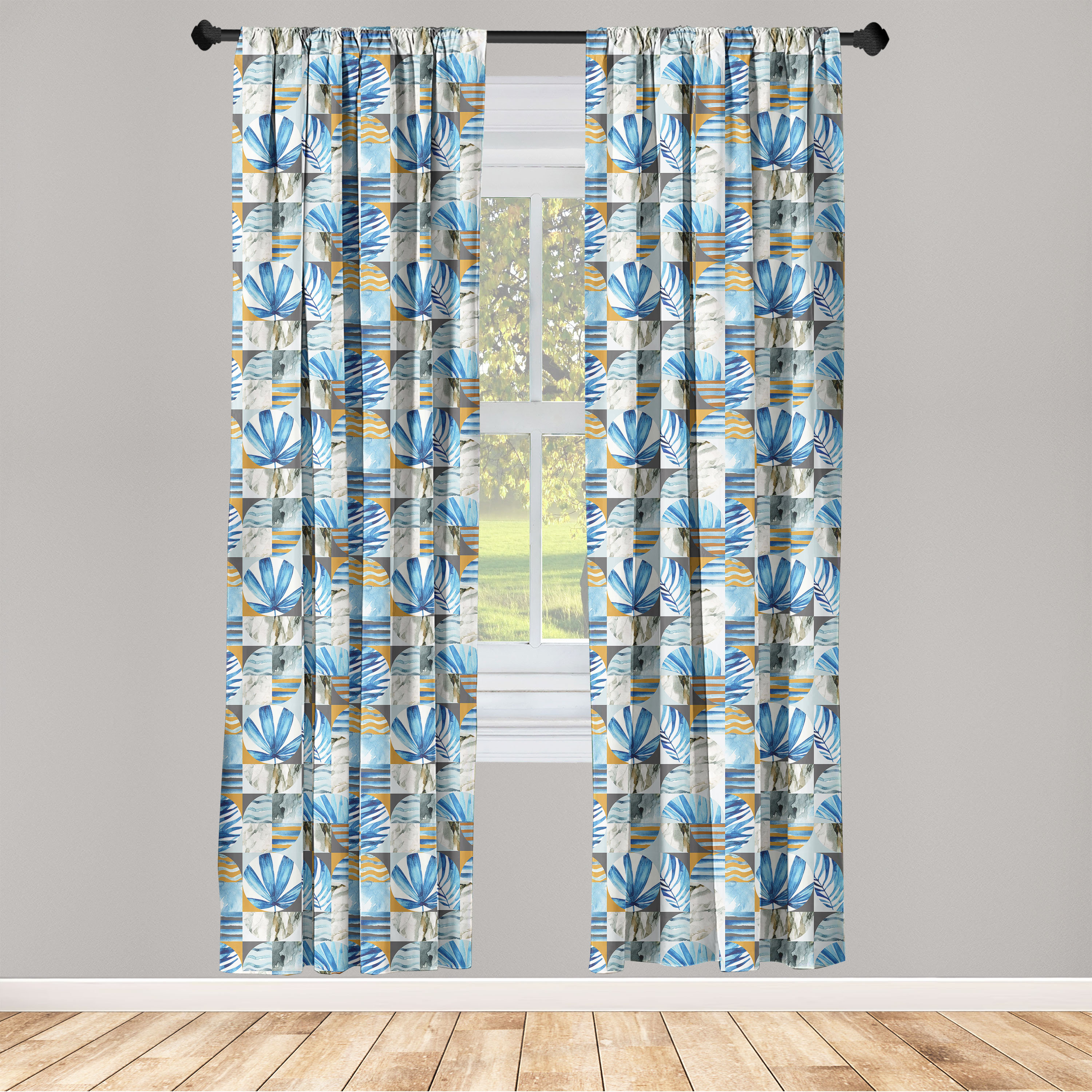 East Urban Home Kasmine Microfiber Semi-Sheer Curtain Pair | Wayfair