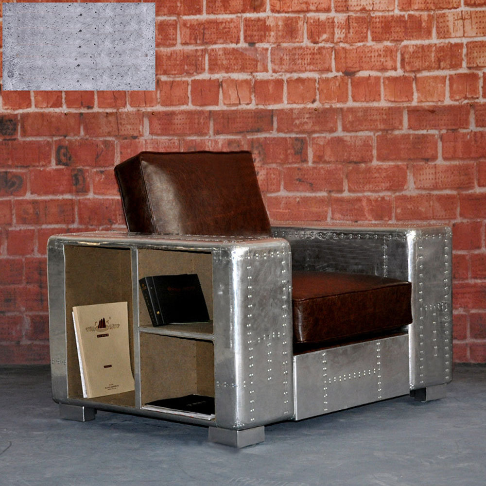 Jes Design Casual Retro Aluminum Rivets Storage Sofa Chair 44.09'' Wide ...