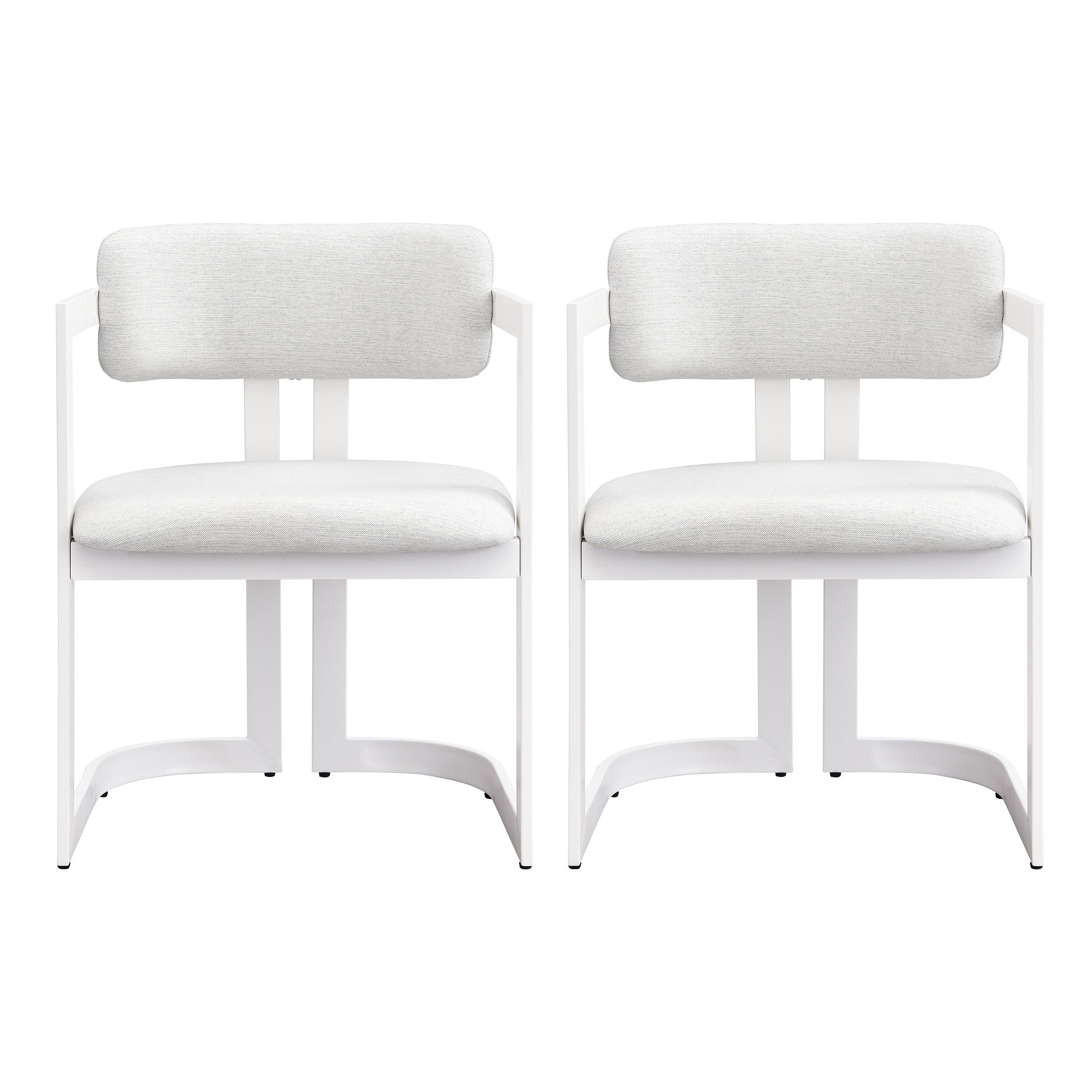 Red Barrel Studio® Two Upholstered Dining Chairs - Fabric Armchairs ...