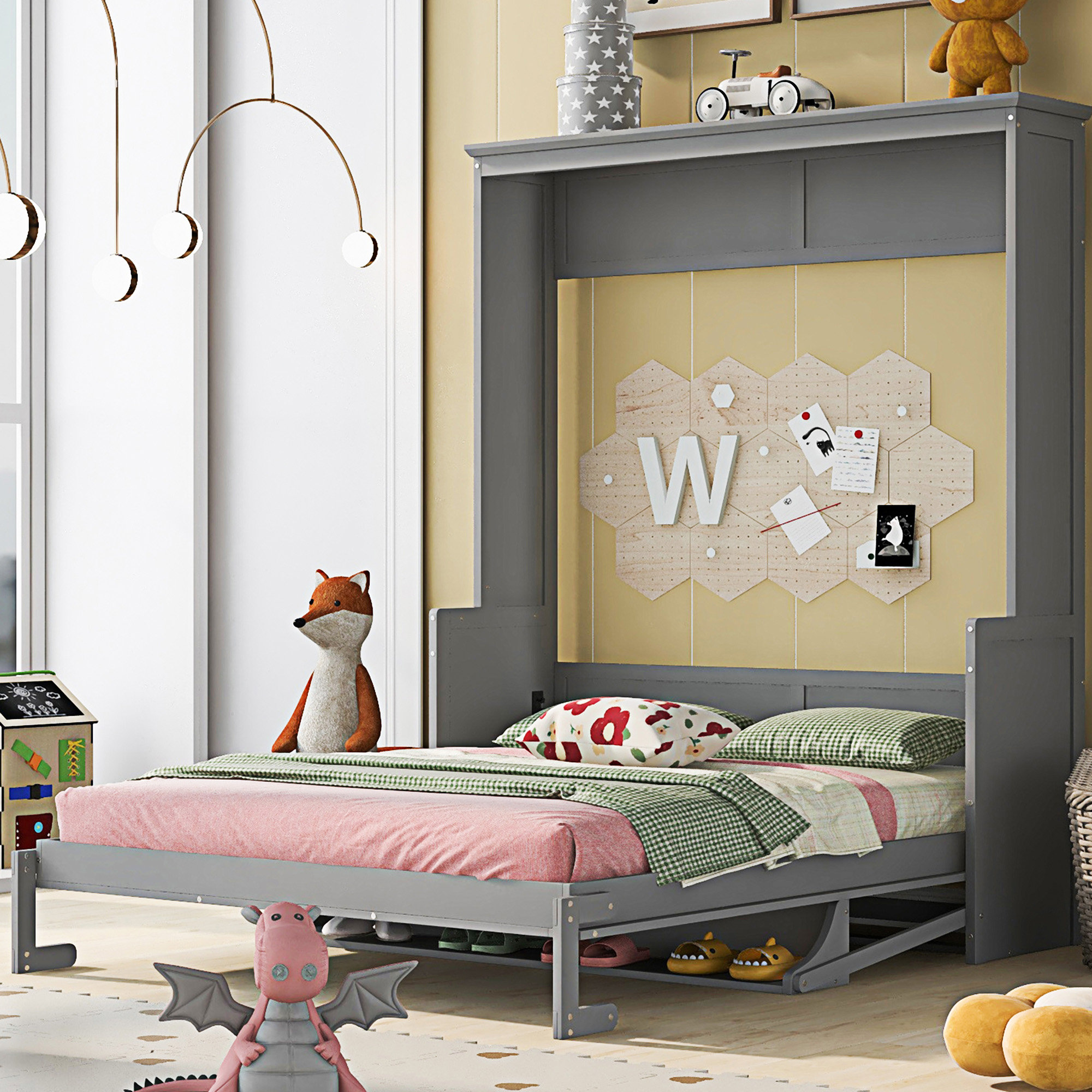 Winston Porter Murphy Bed With A Shelf | Wayfair