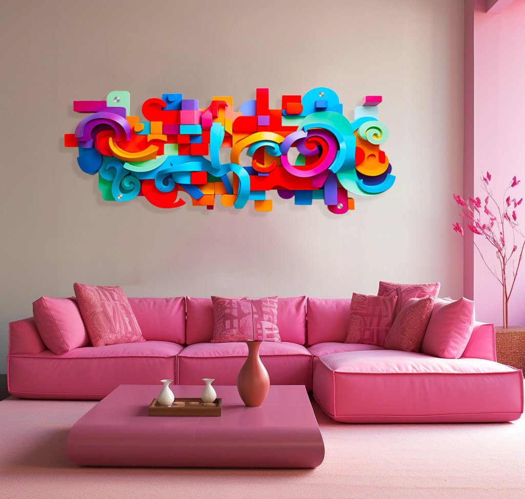 UniQstiQ Pop Art Wall Sculpture Print on Plexiglass Extra Large Decor ...
