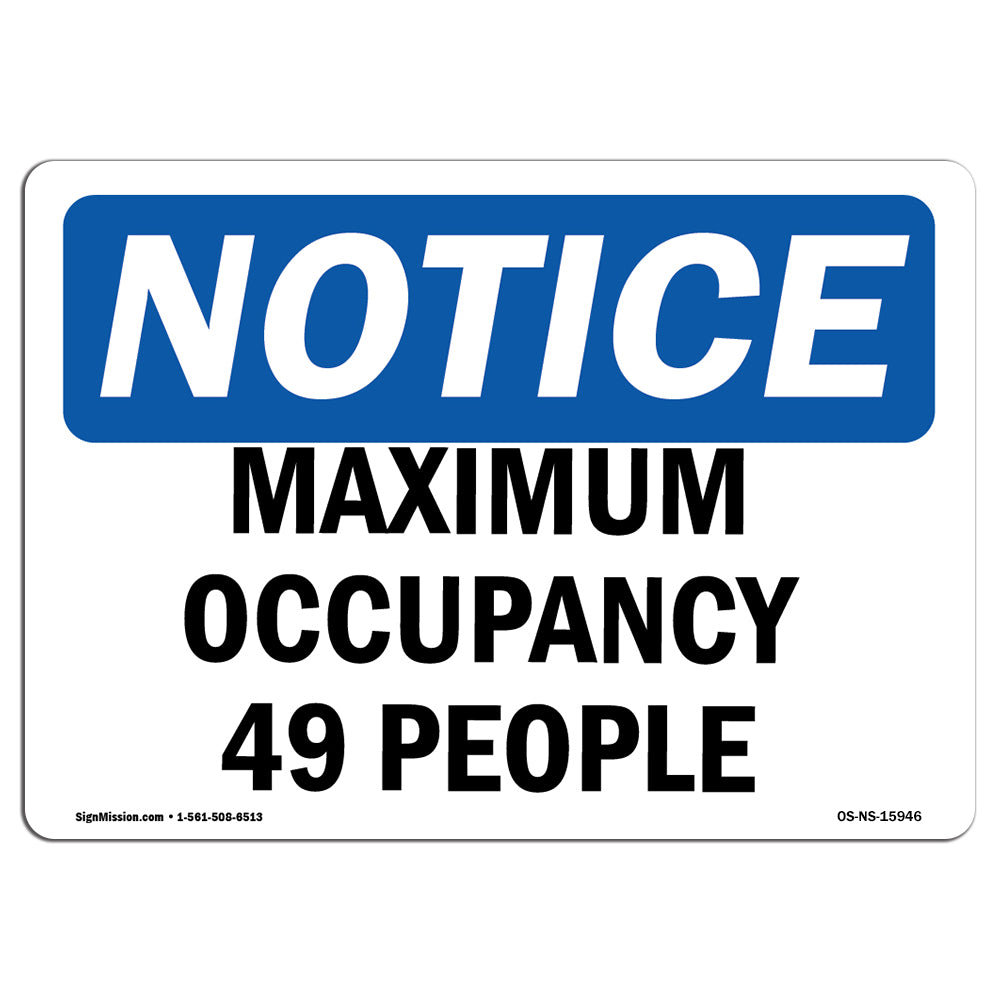 SignMission Maximum Occupancy 49 People Sign | Wayfair